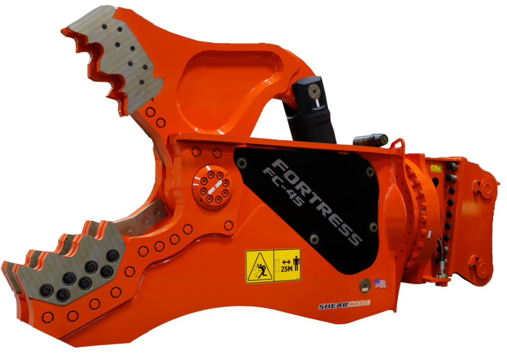 Excavator Scrap Metal Attachments - Hydraulic Shears & Buckets