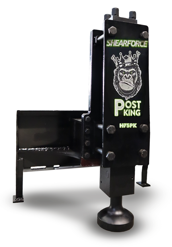 ShearForce Post King Post Driver Excavator Attachments